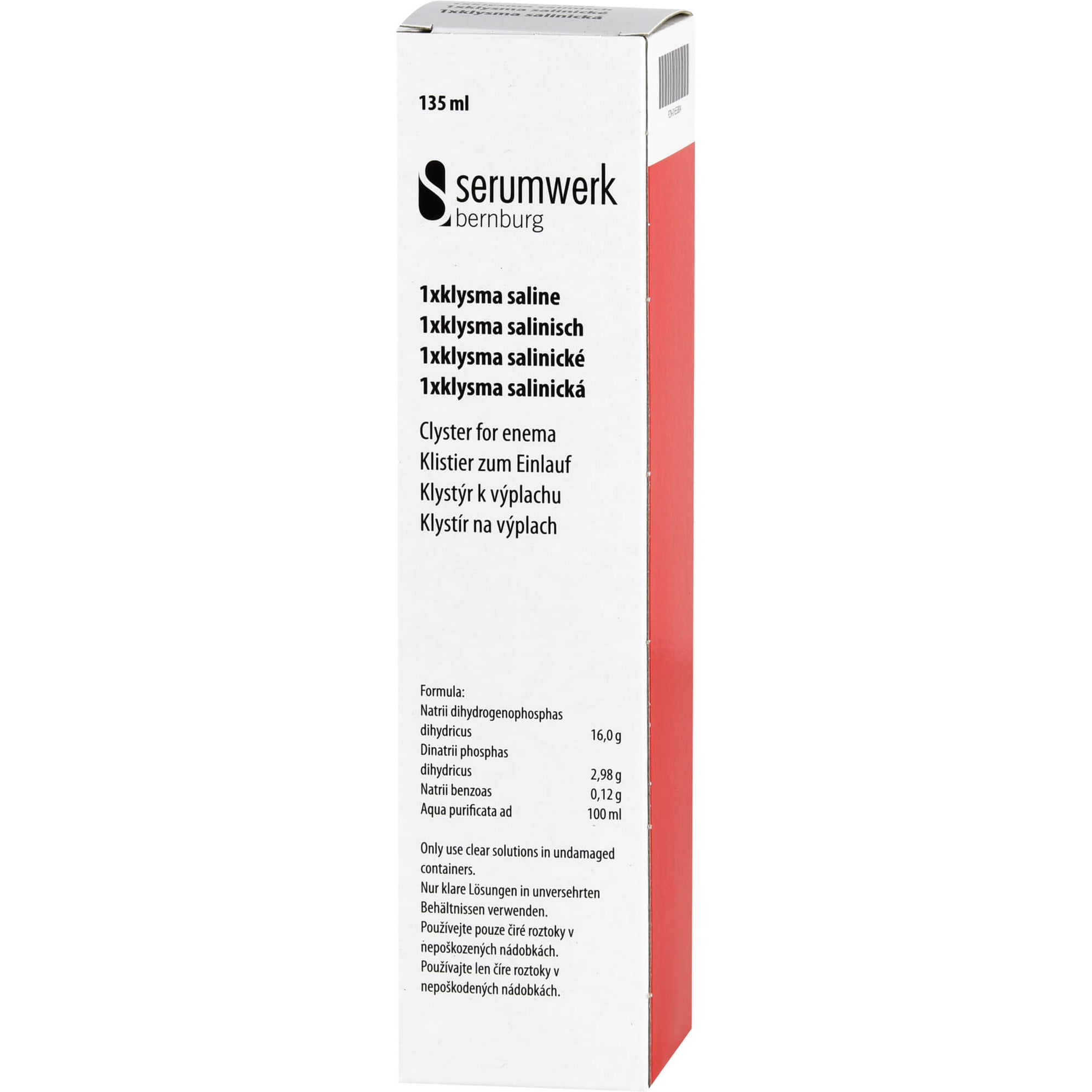 serumwerk Klysma salinisch 135 ml zur raschen Entleerung des Enddarmes ...