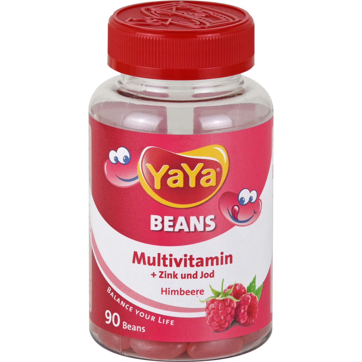 YaYa Beans Multivitamin + Zink und Jod Himbeere, 90 St. Dragees ...